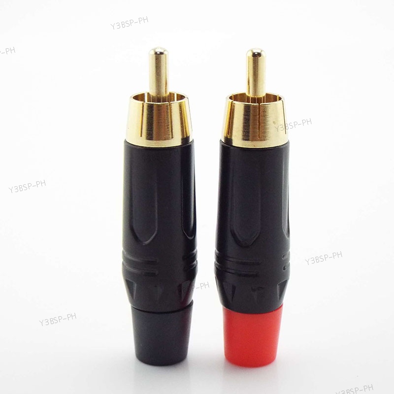 RCA Male Plug Power Connector Gold Plating Adapter Pigtail Speaker for ...