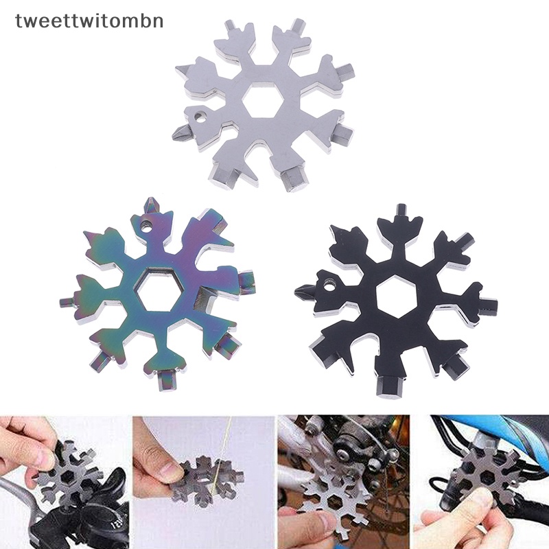 tweettwitombn 18-in-1 Snowflake Multi-tool Wrench Multi-tool ...