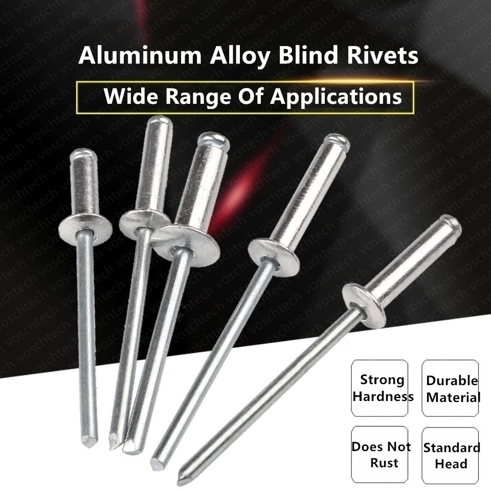 【PER 400PCS】Blind Rivet Silver Aluminum Round Head Blind Rivets ...