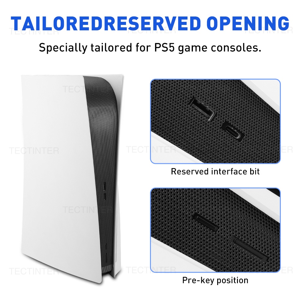 For PS5 Console Breathable Mesh Cover Flexible PVC Protective ...