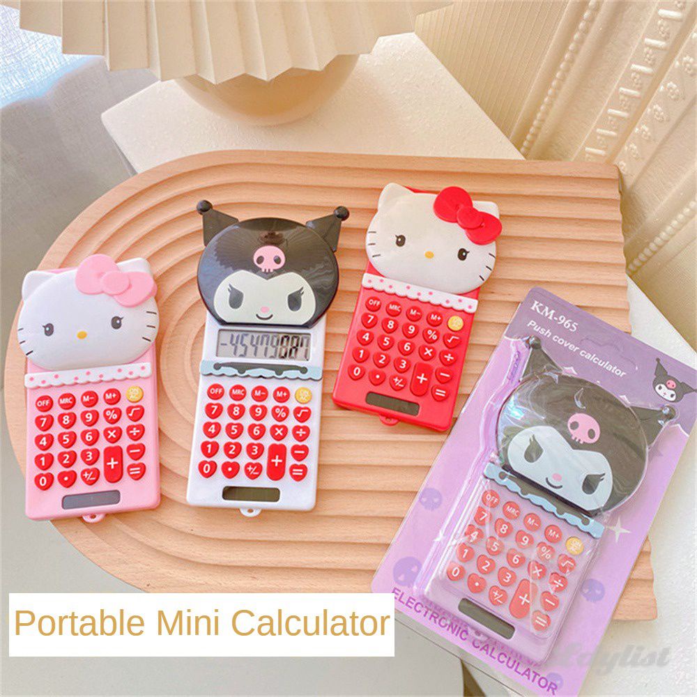 Sanrio Calculator Kawaii Kuromi Hello Kitty Mini Calculator Anime ...