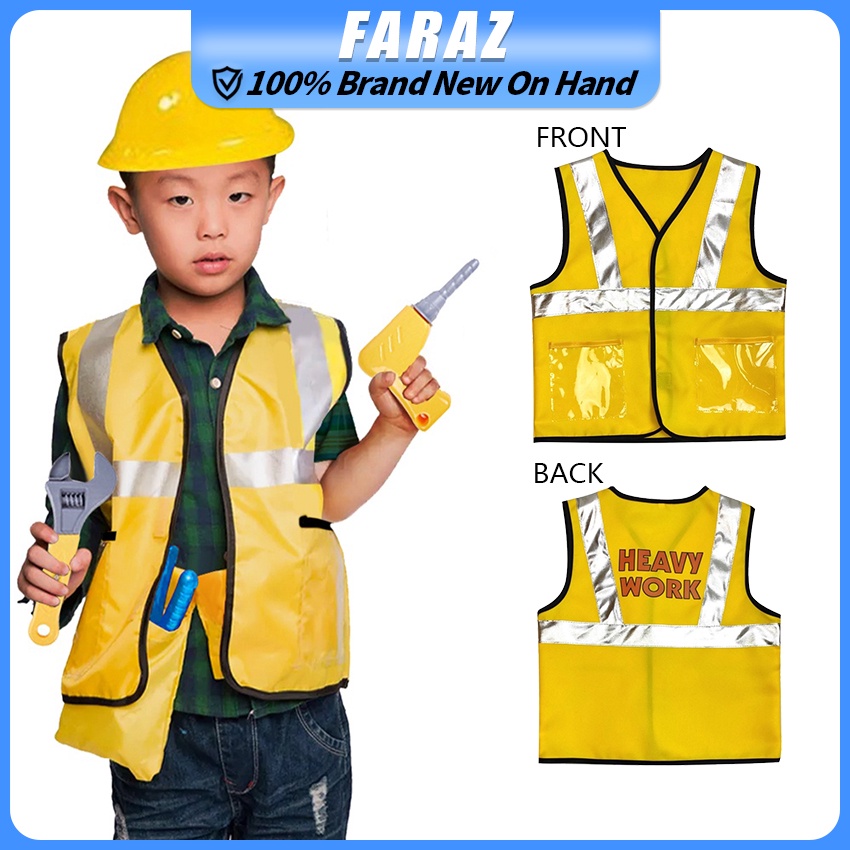 Cosplay Costume Construction Worker Costume For Boys Engineer Vest Kids ...