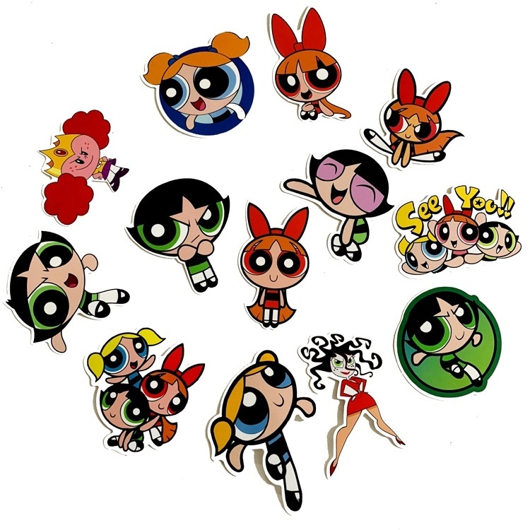 50 Pcs/set The Powerpuff Girls stickers for Kids Toy Luggage Motor Car ...