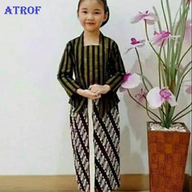Setelan kebaya lurik anak setelan baju adat anak - aksesoris adat ...