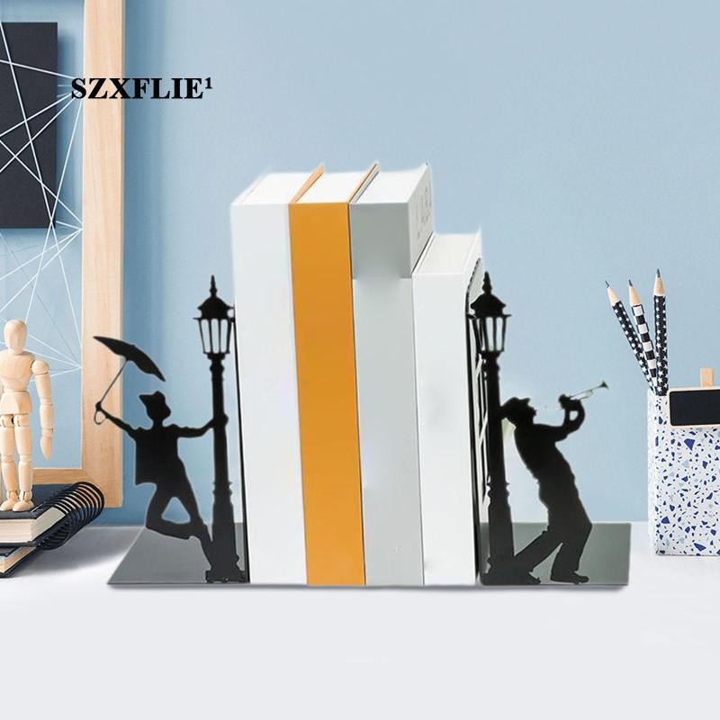 [Szxflie1] Book Ends for Shelves Decorative Bookends Book Rack Heavy ...