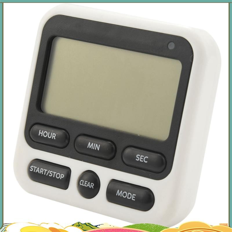 Digital Kitchen Timer with Mute/Loud Alarm Switch ON/OFF Switch, 12 Hour Clock & Alarm, Memory ...