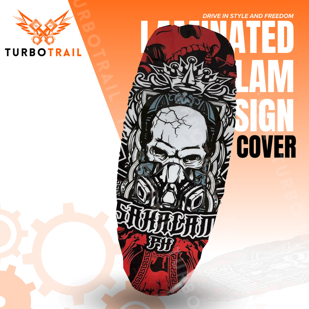 LAMINATED SAKALAM SEAT COVER SKULL MASK DESIGN MOTOR ACCESSORIES ...