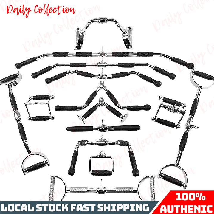 Cable Machine Tricep Rope V Bar D Handle Lats W Bar High Level Pull ...