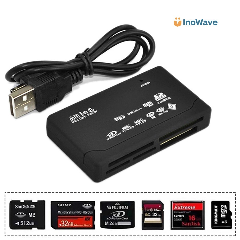 Universal USB 2.0 Reader All in One Memory Card Reader Mini External SD ...