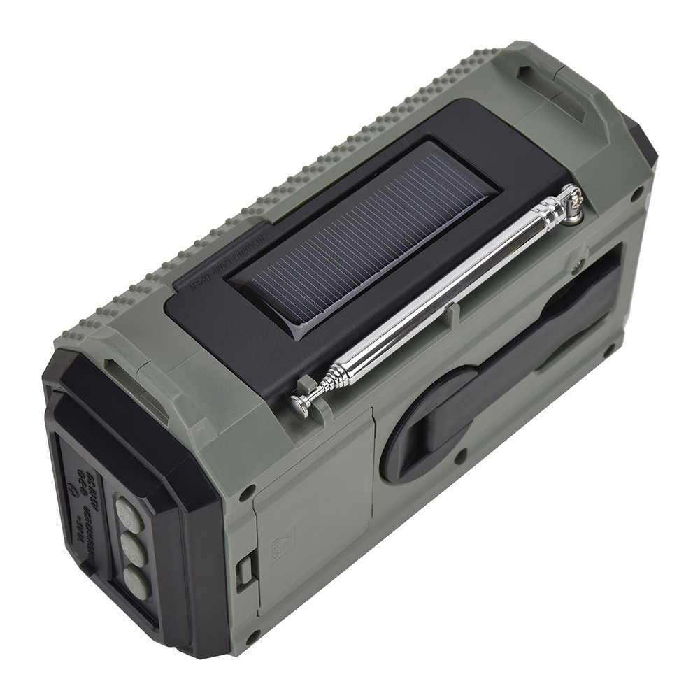 Solar Hand Crank AM FM SW NOAA Emergency Weather Radio for Outdoor ...