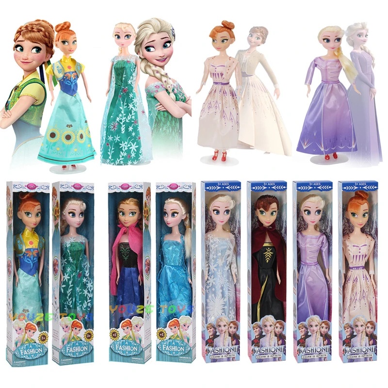 30cm Frozen 2 Elsa Anna Princess Action Figure Doll Toys Cute ...
