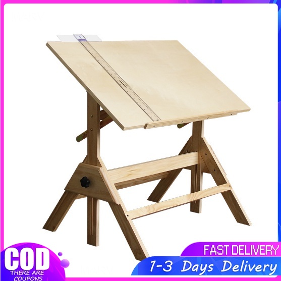 Art Specific Inclined Lifting Drawing Table Drawing Solid Wood Table ...