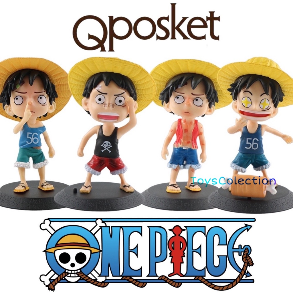 ACTION FIGURE ONE PIECE MONKEY D LUFFY CHILDHOOD VER PICK NOSE TOPPER ...