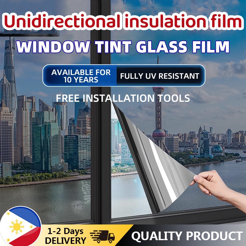 Window Film Heat Insulation UV-Proof Protect Privacy One-Way Mirror ...