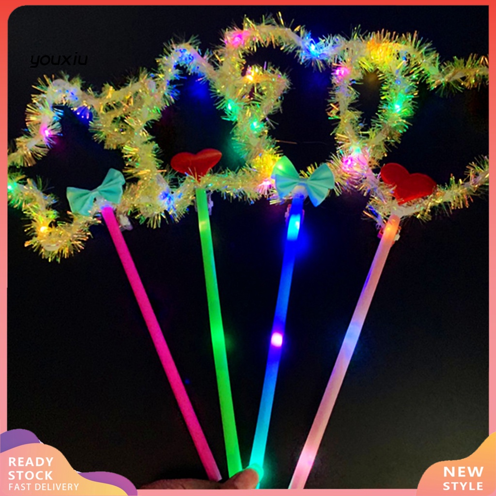 yoi Love Heart Five-pointed Star LED Light Flashing Fairy Wand Glow ...