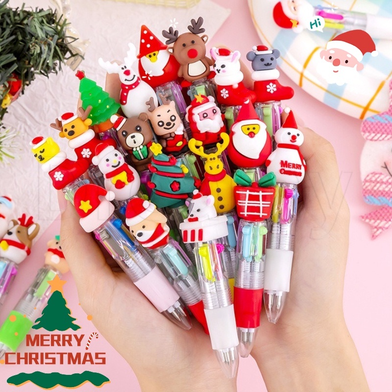 Cute Cartoon Santa Claus Christmas Tree Writing Pen / Christmas Mini 4 ...