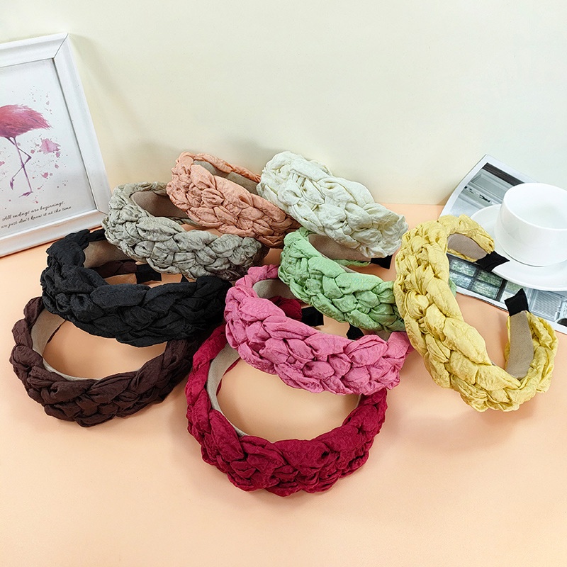 Japanese and Korean new high-end braided headband, simple high-end ...