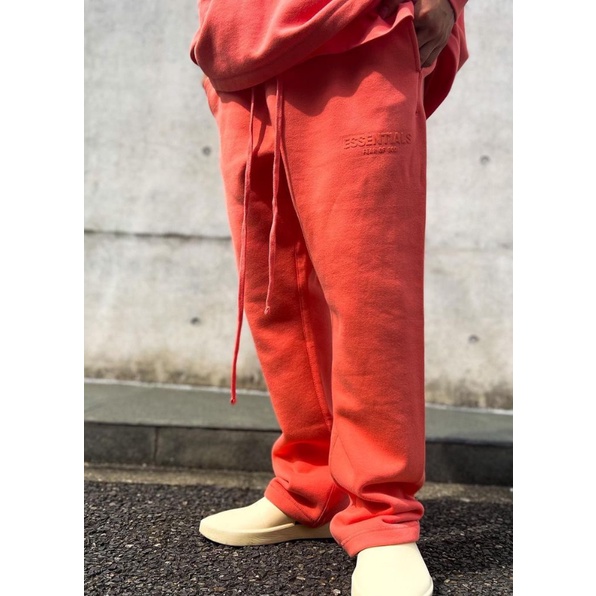 Ready Stock New FOG FEAR OF GOD Double Thread ESSENTIALS Flocking Print High Street Loose ...