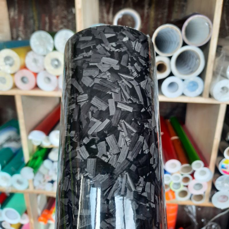 HITAM Carbon forged Sticker/glossy Black forged carbon/5D forged carbon ...