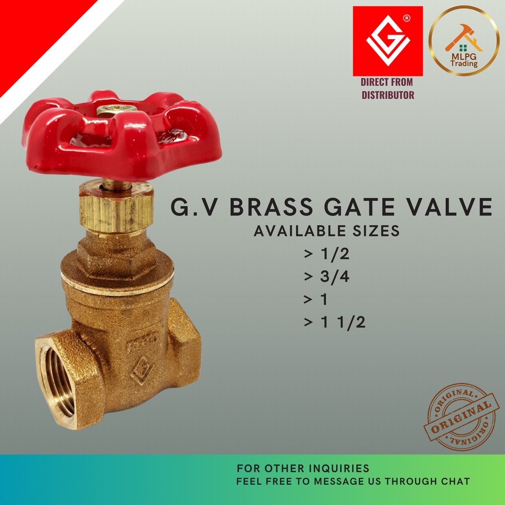 Great Volume Brass Gate Valve ( 1/2, 3/4, 1, 1-1/2 ) | Shopee Philippines