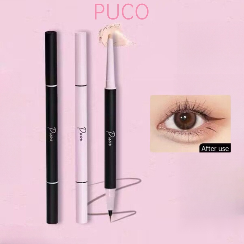 PUCO Lying Silkworm Pen Double-Ended Daydream Highlight Brightening ...