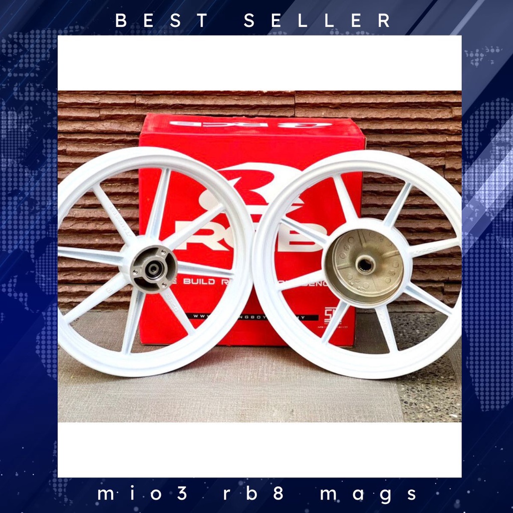 racing boy sports rim sp811 rb8 mags white yamaha mio 125 | Shopee ...