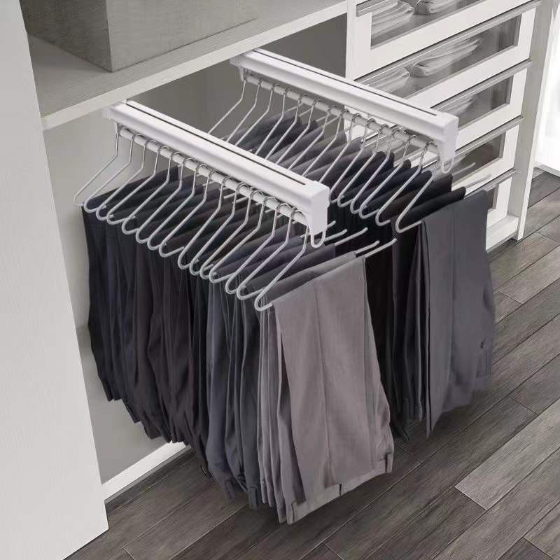 Wardrobe Pull-out Clothesline Pole Retractable Top Clothes Rack ...