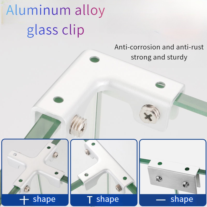Thickened aluminum alloy L-shaped glass clip, fish tank corner ...