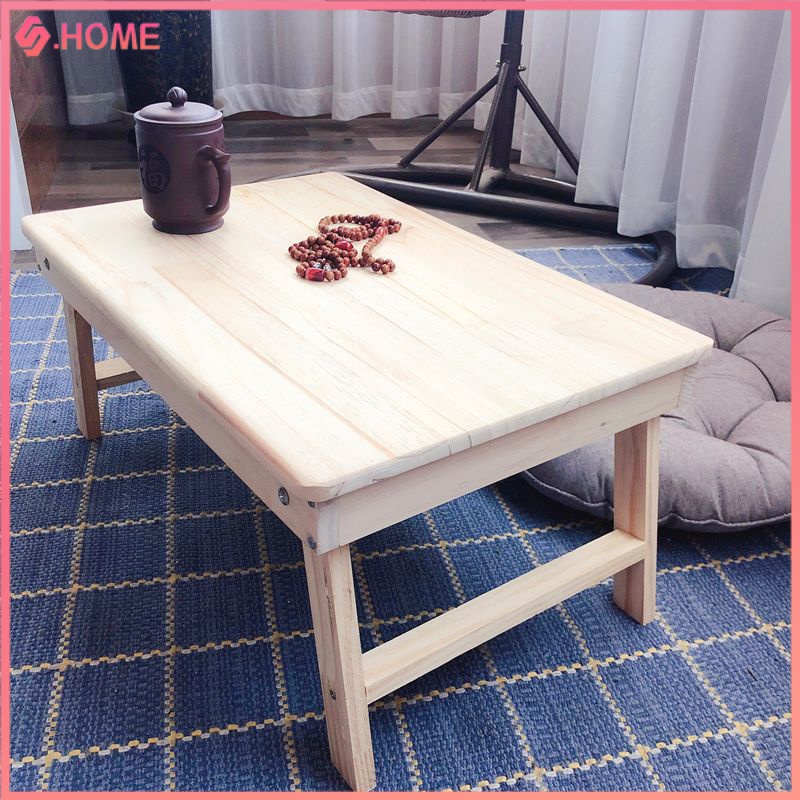 Laptop desk, bed with desk, solid wood folding table, lazy table, small ...