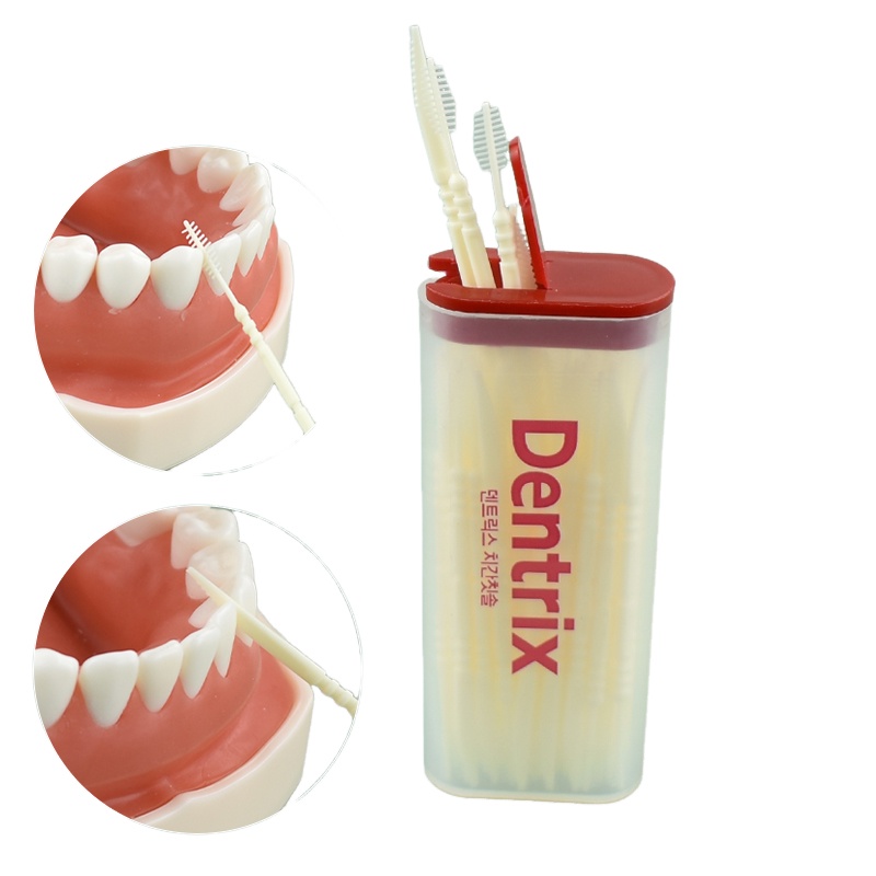 60Pcs Dental Floss Brush Toothpick Oral Care Teeth Sticks Interdental ...