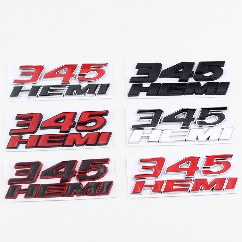 Dodge 345 HEMI modified metal car logo sticker RAM 1500 2500 pickup ...