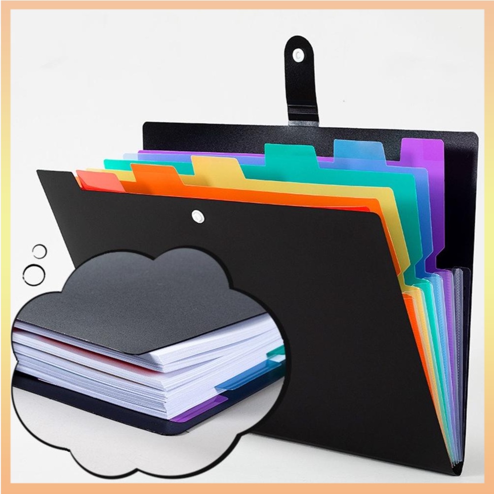 Expanding File Folder, A4 Letter Size Paper Document Receipt Organizer ...