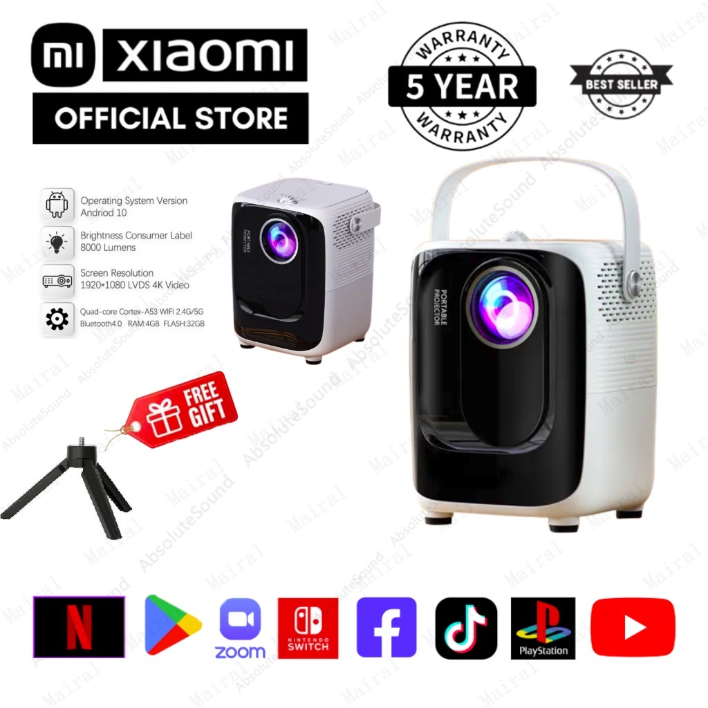Projector Portable Smart Mini Projector Screens 4K Full HD Android ...