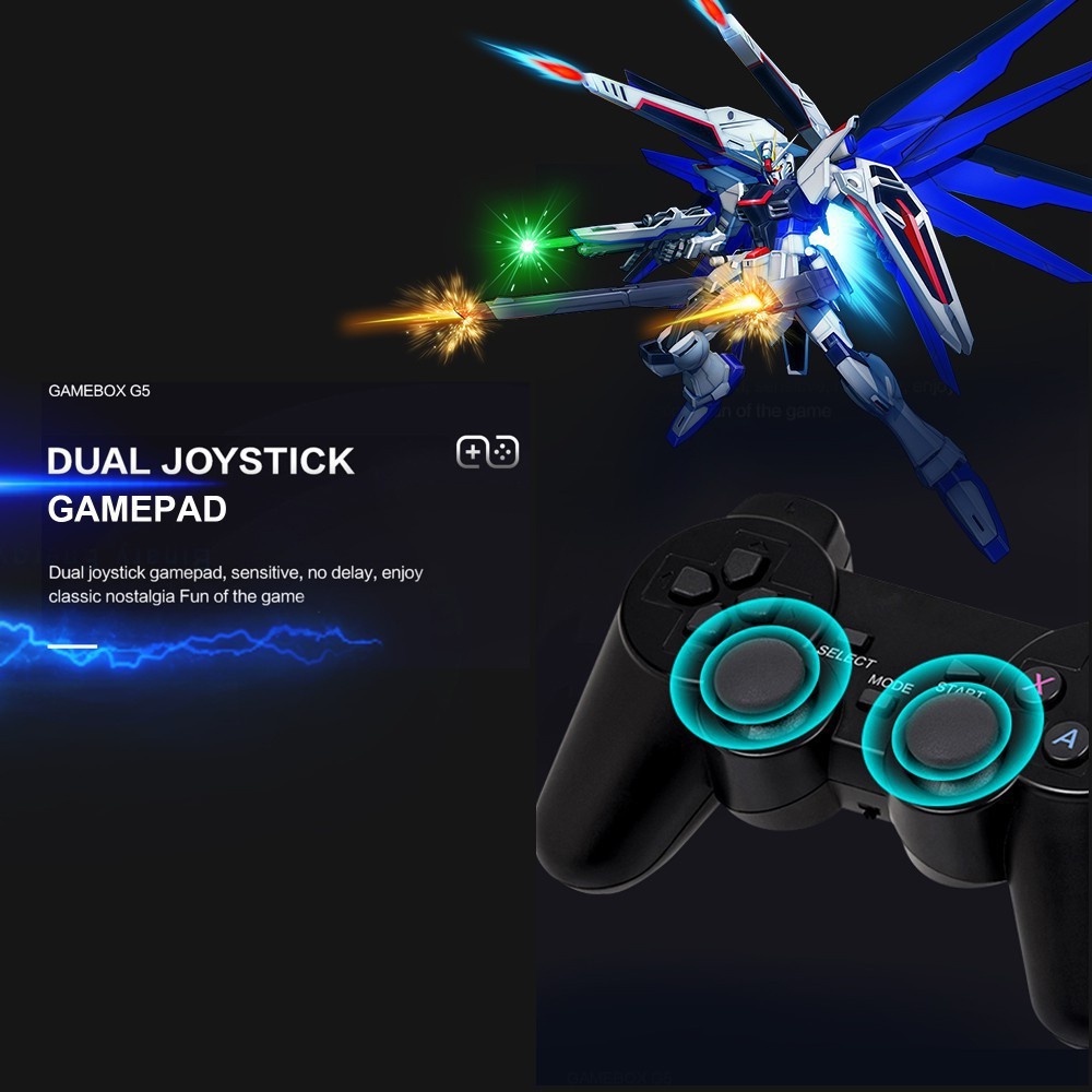 GAME BOX G5 + Android tv box With 2 in 1 Wireless Controller Gaming ...