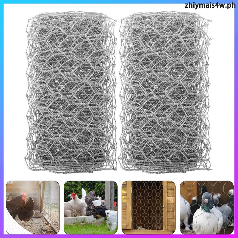 zhiymais4w 2 Pcs Hexagonal Barbed Wire Flowers Decoration Chicken ...