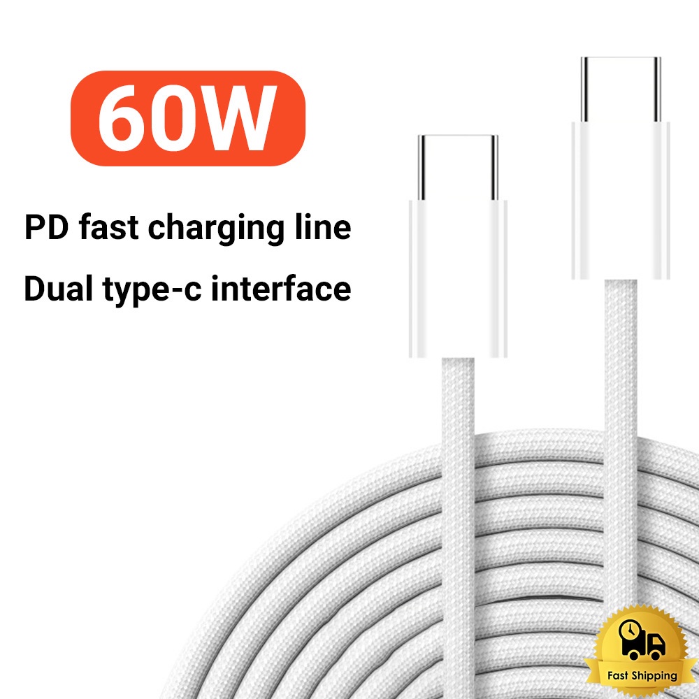 60W Pd Fast Charging Type-C To Type-C Data Cable USB Type C Quick ...