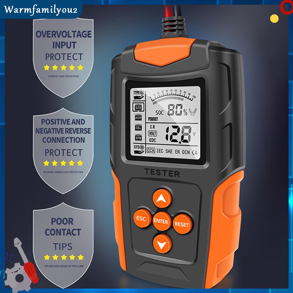 12V/24V Battery Capacity Tester Digital Display Auto Battery Analyzer ...