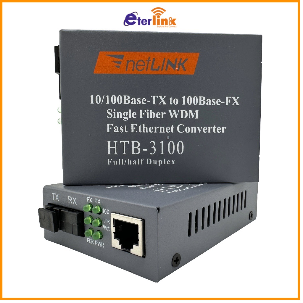 Netlink Media Converter HTB-3100 Fiber Transceiver Fiber Converter 20km ...