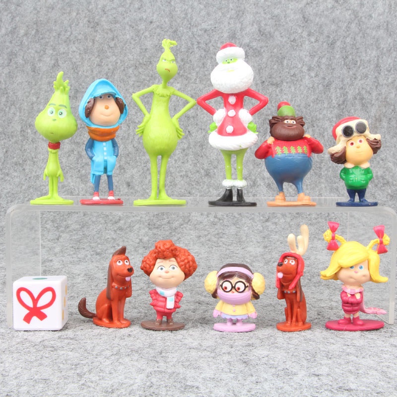 4-9cm 12 Pcs How The Grinch Stole Christmas The Grinch Action Figure ...