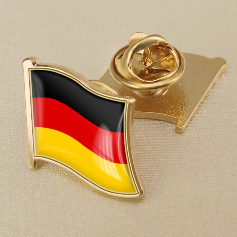 German national flag crystal dropper badge brooch, flags of various ...