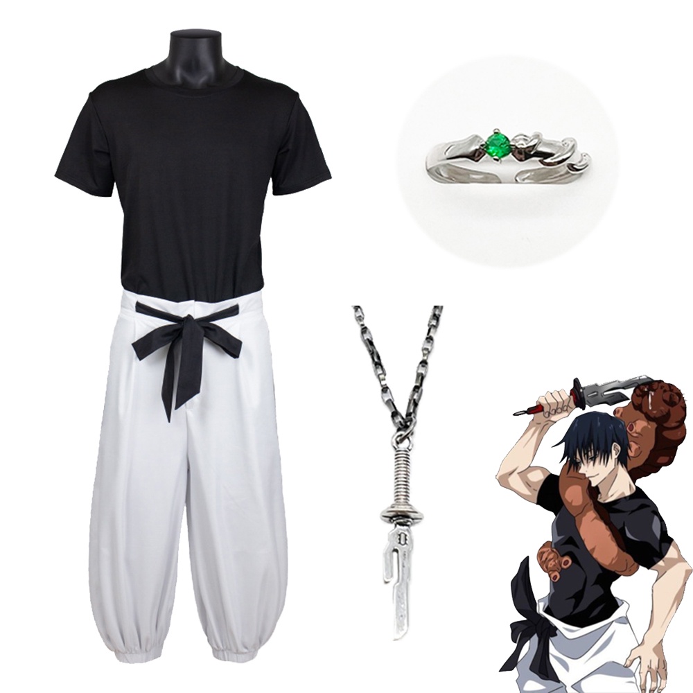 Anime Jujutsu Kaisen Fushiguro Toji Costumes Ring Spear of Tianri ...