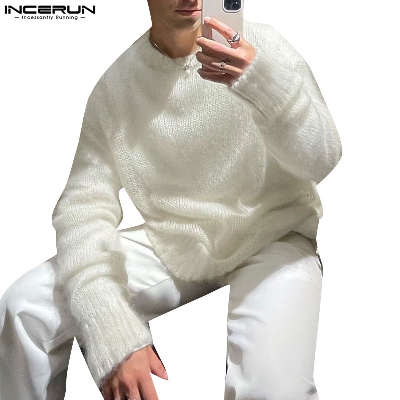 INCERUN Men Vintage Fashion Simple Round Neck Long Sleeve Solid Color ... INCERUN Men Vintage Fashion Simple Round Neck Long Sleeve Solid Color ...