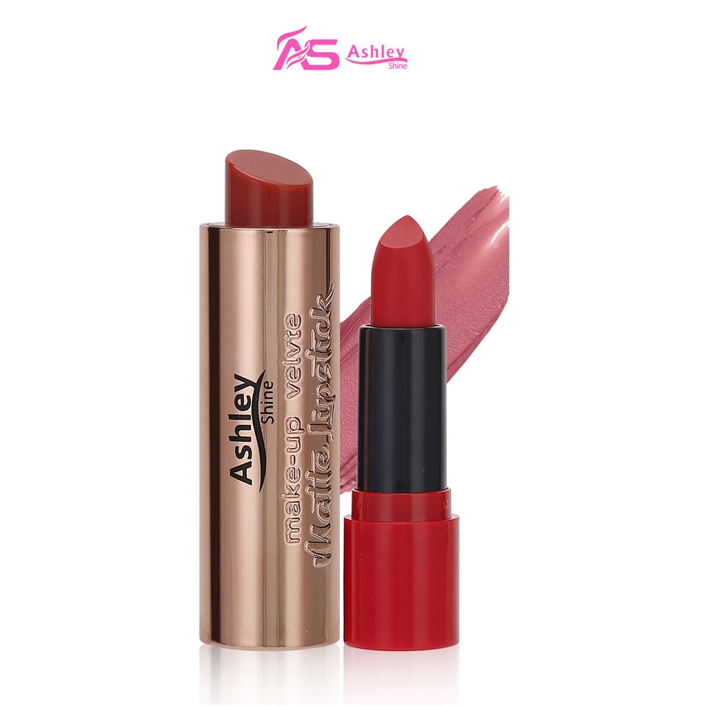 Ashley Shine Matte Lipstick Velvet Waterproof Non-marking Long-lasting ...