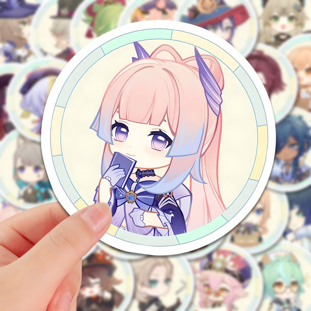 128 Sheets of Genshin Impact Anniversary Stickers Sangonomiya Kokomi Hu ...