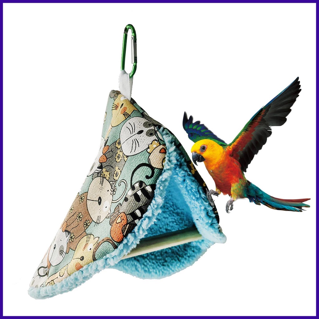 Bird Hammock Winter Hang Hammock Finch Cage With Perch Parrot Habitat ...