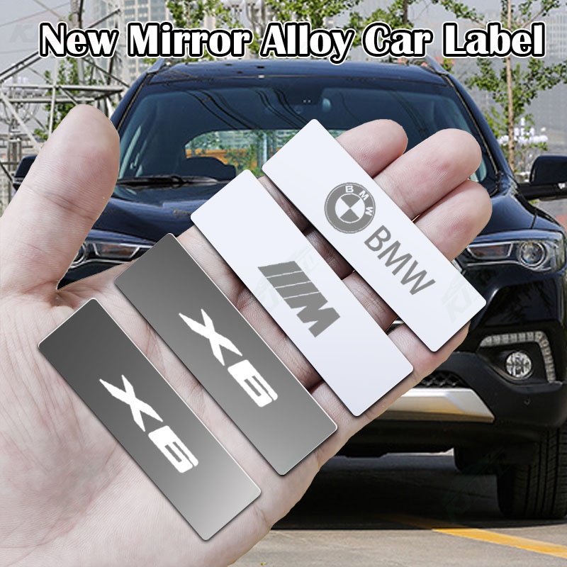 BMW X6 Mirror Metal Car Logo Stickers Label 3D Badge Decoration Label ...