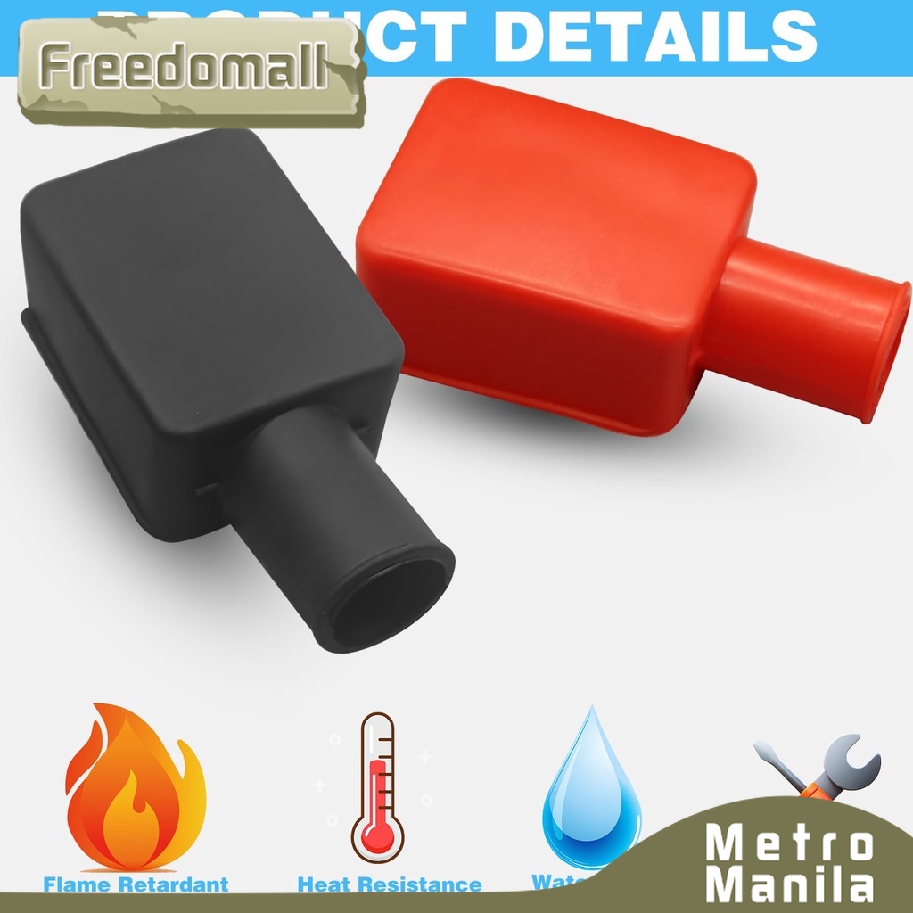 2pcs Battery Terminal Cover Negative Positive Terminal Cap Car Battery ...