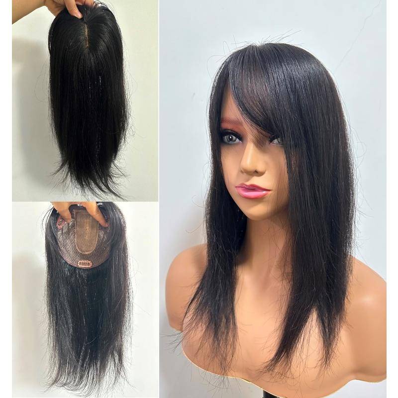 13cmx13cm Cap 100% natural human hair realistic hair topper hairpieces ...
