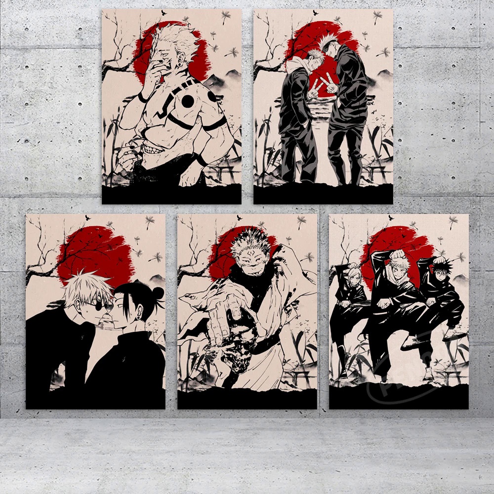 Wall Artwork Jujutsu Kaisen Canvas Gojo Satoru Pictures Itadori Yuji ...