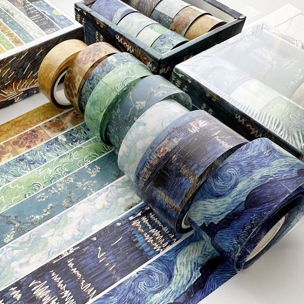 8 Rolls/set Vintage Aesthetic Washi Tape Set PET Washi Tapes For ...